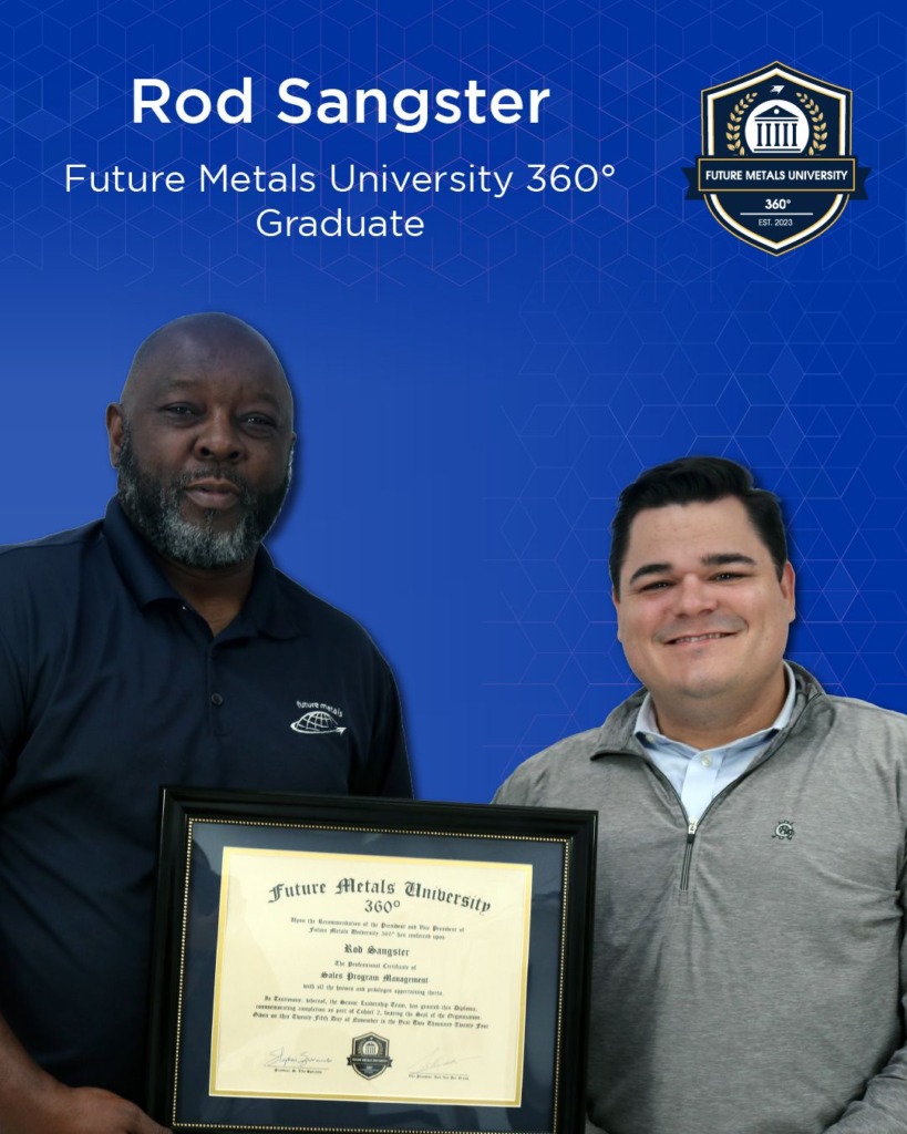 Congratulations to Rod Sangster – FMU 360° Cohort 2 Graduate – Future Metals